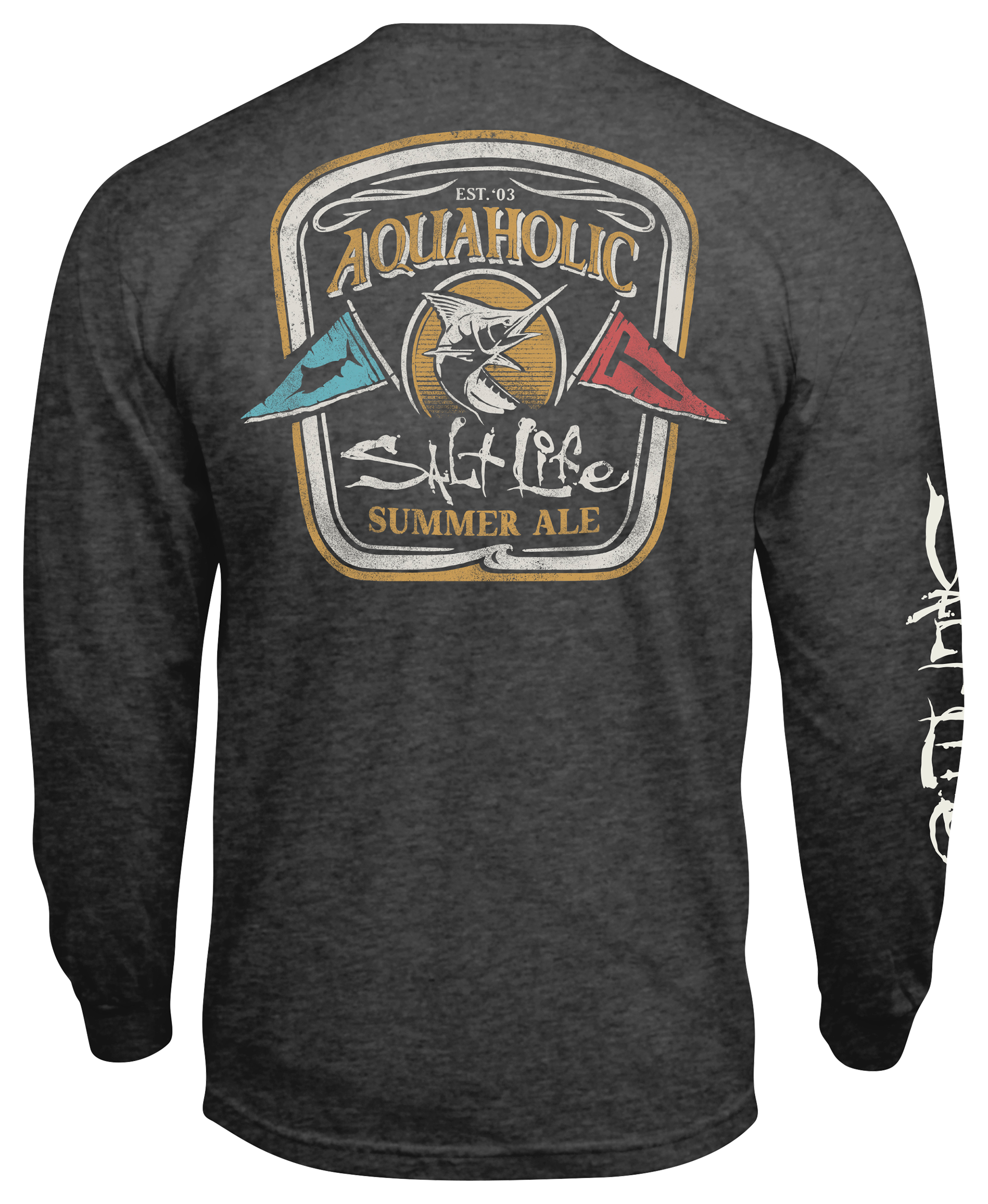 Salt Life Aquaholic Flags Long-Sleeve Pocket T-Shirt for Men | Bass Pro ...